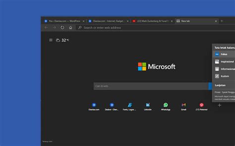 Microsoft Edge GUI