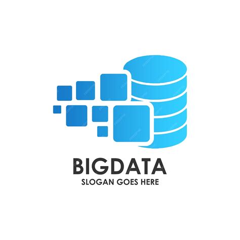 Premium Vector Big Data Logo Concept Data Center Symbol