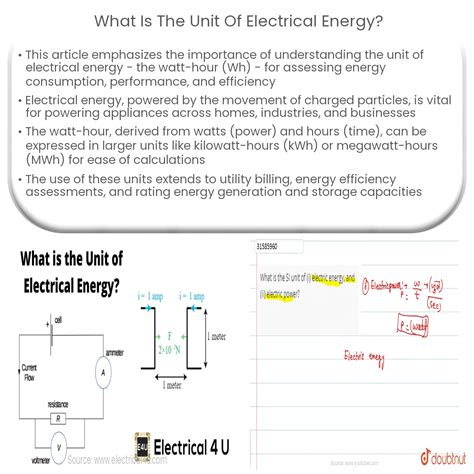What Is The Unit Of Electrical Energy Electricity Magnetism