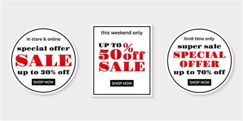 판매 스티커 배지 또는 라벨 세트 할인 태그 또는 특별 제안이있는 라벨 가격 할인 표지판 프로모션 마케팅 배너 광고 비즈니스 프로모션 전단지 또는 쿠폰 디자인 벡터