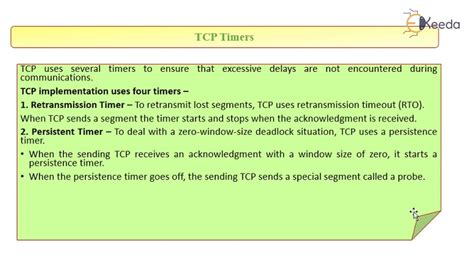 Tcp Timers Youtube
