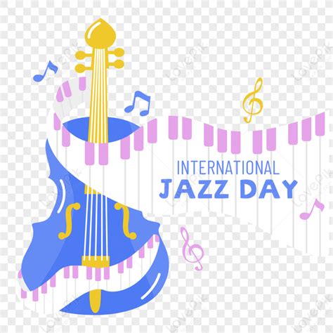 바이올린 만화 일러스트 국제 재즈 데이 노트주형콘서트 Png 일러스트 무료 다운로드 Lovepik