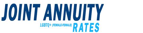 Joint Same Sex Couple Female Female Annuity Rates
