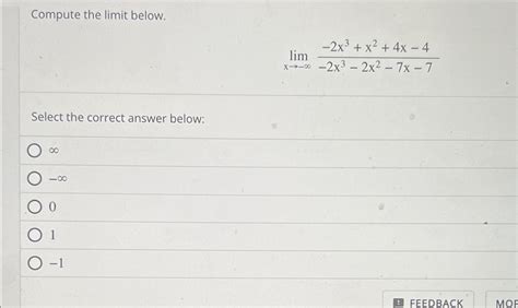 Solved Compute The Limit Chegg Com