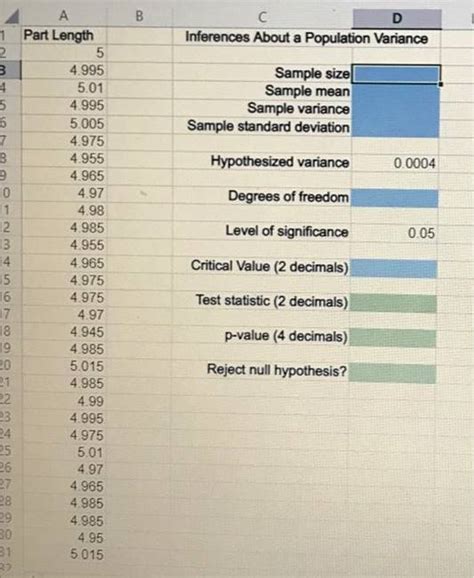 Get Answer B C D Inferences About A Population Variance Sample Size Sample Transtutors