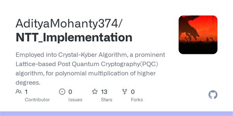 Github Adityamohanty374nttimplementation Employed Into Crystal Kyber Algorithm A Prominent