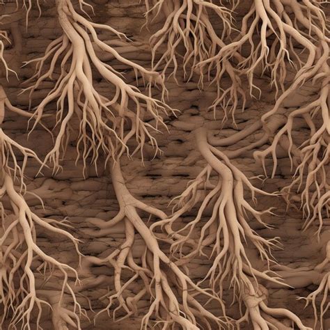Premium AI Image Dirt Ith Tree Roots Texture