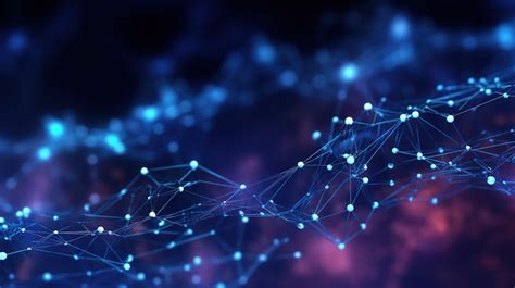 Dotted Line Connection Futuristic Blue 3d Rendering Of A Network