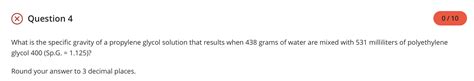 Solved Question 4what Is The Specific Gravity Of A Propylene