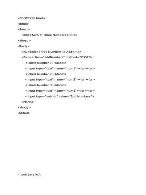 Adding Two Numbers Pdf