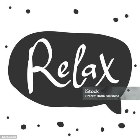 휴식 만화 일러스트 패션 문구 귀여운 트렌디 한 스타일 디자인 글꼴 빈티지 벡터 손 그린 일러스트 벡터 로고 아이콘입니다 개념에 대한 스톡 벡터 아트 및 기타 이미지