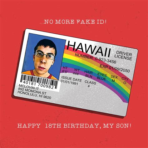 Happy 18th Birthday Son No More Fake Id Confetti Exploding Greetings C