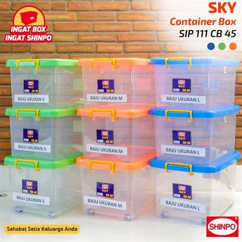 Jual Shinpo Box Container Sky Cb45 Kotak Penyimpanan Serbaguna 45 Liter Kab Tangerang