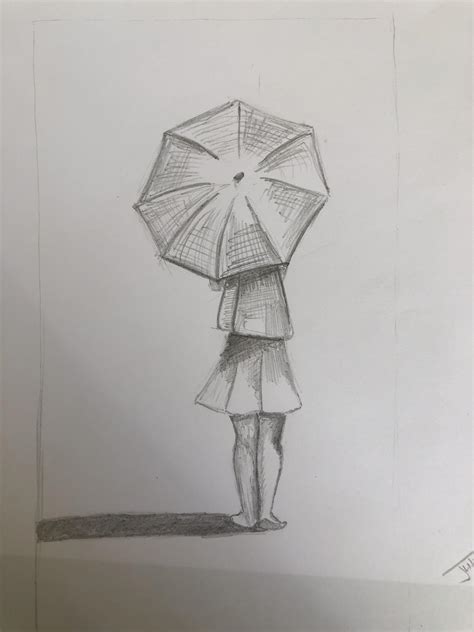 Umbrella Pencil Drawing