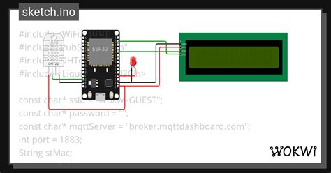 esp32 dht22 lcd sample wokwi esp32 stm32 arduino simulator