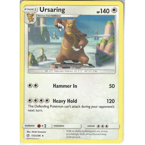 Shiny Ursaring Pokemon Card