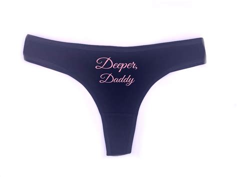 Ddlg Kinky Panties Thong Underwear Lingerie Yes Daddy Deeper Thong Ebay
