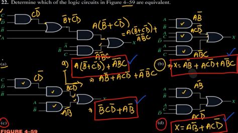 digital fundamentals boolean analysis of logic circuits solving question 22 section 4 5