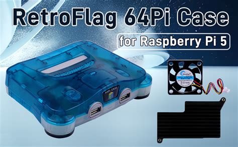 geeekpi retroflag 64pi case for raspberry pi 5 electronics