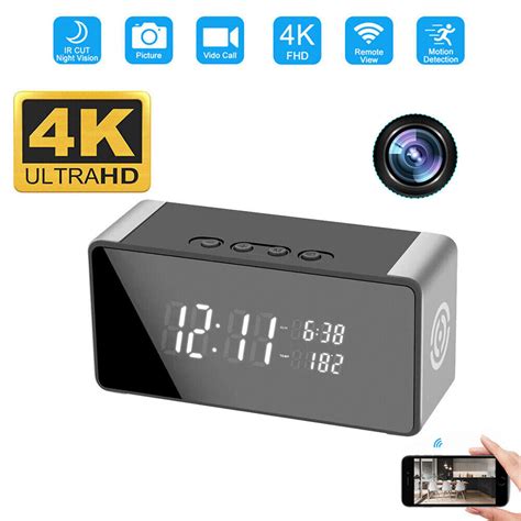 4k Ultra Wifi Clock Camera Wireless Small Covert Nanny Camera Night Vision Wc005h8 China Wifi