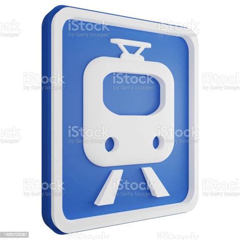 3d 렌더링 지하철 표지판 아이콘은 흰색 배경 파란색 정보 기호에 분리되어 있습니다 3차원 형태에 대한 스톡 사진 및 기타 이미지 3차원 형태 지하철 여객 열차 0명