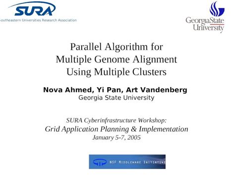 ppt parallel algorithm for multiple genome alignment using multiple