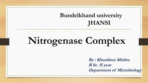 Nitrogenase Complex And Its Function Pptx
