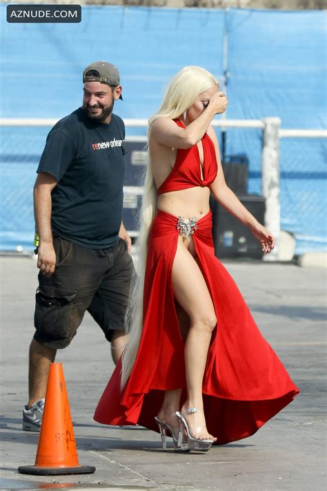 Lady Gaga Panties On The Set Of American Horror Story In Hollywood