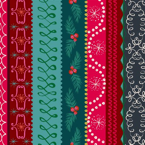 Candy Cane Helen Black Christmas Stripe Candy 2506 Calliope Quilts
