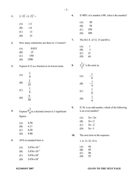 Cxc Mathematics Multiple Choice Pdf Cxc Mathematics Multiple Choice Pdf