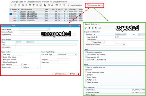 3621289 Qa32 Qa33 Clicking Inspection Report Button Calls Directly The Print Popup And