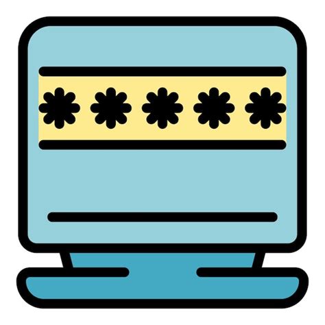 Premium Vector Customize Password Icon Outline Customize Password Vector Icon Color Flat Isolated