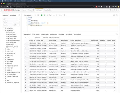 Excelcsv Import To A New Table In Sql Developer Web