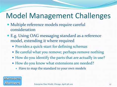 generating xml schemas from a logical data model edw 2011 ppsx