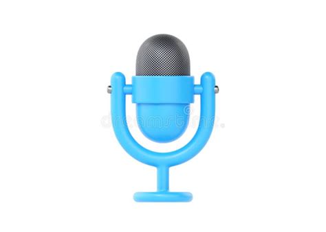 3d Mic Icon For Podcast Music Microphone Render Using On Radio Or Live