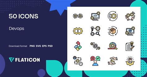 Devops Icon Pack Outline Color 50 Svg Icons