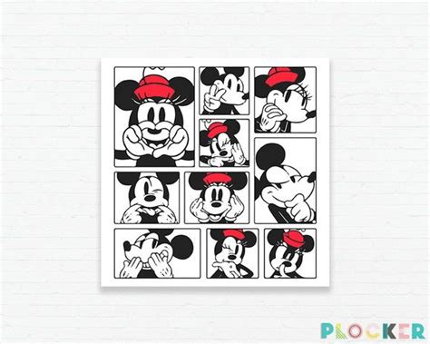 Quadrinho 15x15 Mickey E Minnie Quadrinhos Arte Do Mickey Mouse Planos De Barco Bordas Coloridas