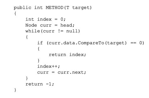 Solved 0 Public Int Method T Target Int Index 0