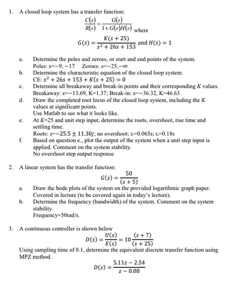 solved the answers are given please solve for all and show