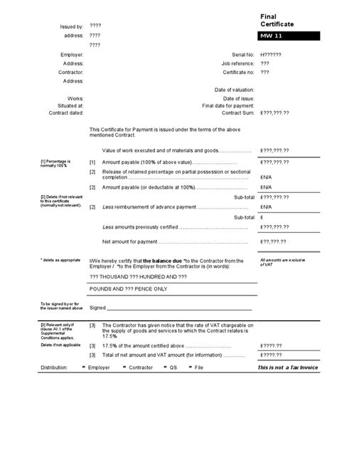 Practical Completion Certificate Template Jct