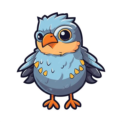 Premium Vector Cuckoo Cute Funny Cartoon Kawaii Clipart Colorful