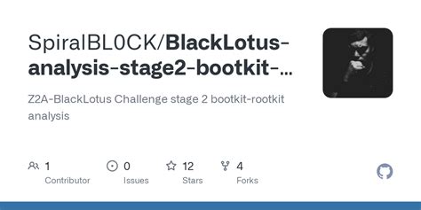 GitHub SpiralBL0CK BlackLotus Analysis Stage2 Bootkit Rootkit Stage