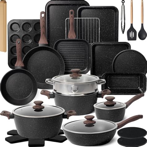 Kikcoin Pots And Pans Set Non Stick 31 Piece Kitchen Nonstick Cooking