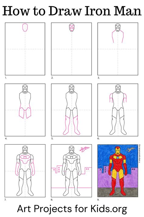 Learn How To Draw Iron Man With An Easy Step By Step Tutorial Howtodraw Ironman Drawing