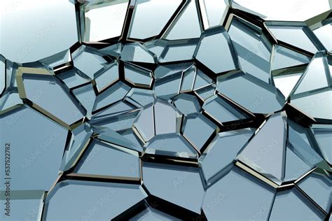 Broken Glass Pile Of Broken Glass Or Mirror Background From Blue Fragments Glass From Window