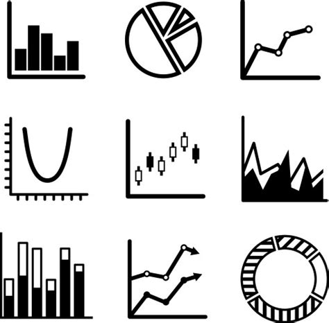 Simple Set Of Diagram And Graphs Royalty Free Vector Image