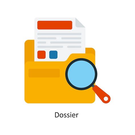Premium Vector Dossier Concept Flat Icon Style Illustration