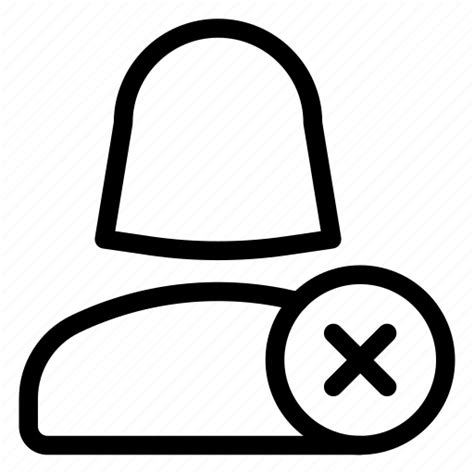 Single Woman User Remove Close Icon Download On Iconfinder