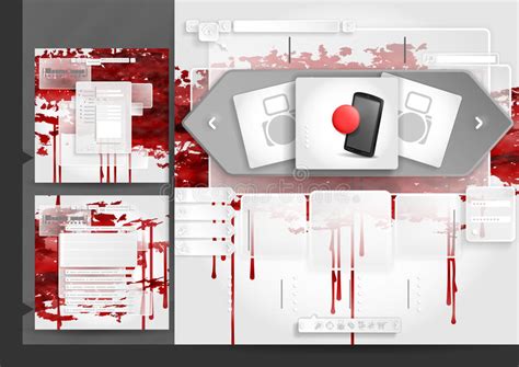 Website Design Template Menu Elements Stock Vector Illustration Of Splatter Interface 36271154