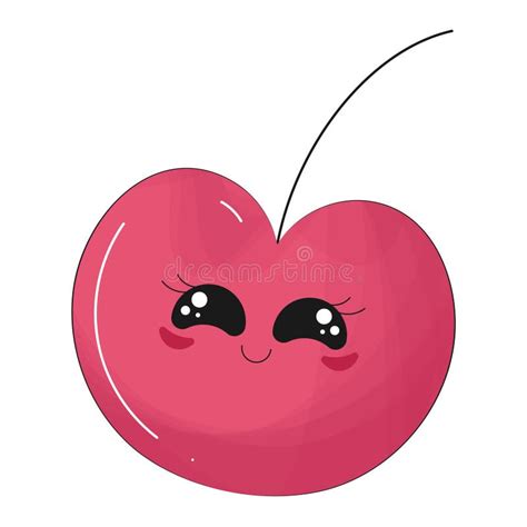 Cute Cherry Character Cartoon Vector Stock Vector Illustration Of Design Face 326046180